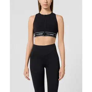 PLEIN SPORT Fleece Bra Top - Black