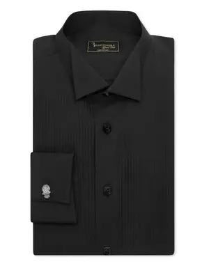 BILLIONAIRE Cotton Tuxedo Shirt Gold Cut
