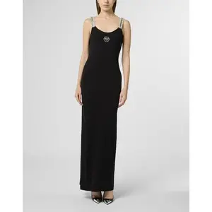 Philipp Plein Embellished Hexagon Logo Tank Dress