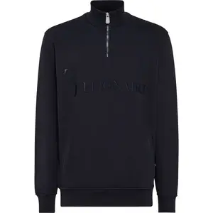 BILLIONAIRE Cotton Fleece Half-zip Track Jacket With Embroidered Logo