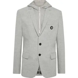 BILLIONAIRE Travel Hood Blazer - Grey
