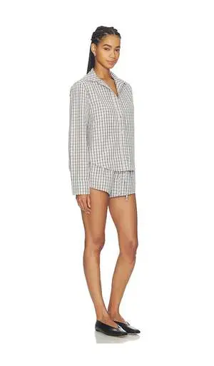Superdown Checked Shirt And Drawstring Shorts Set