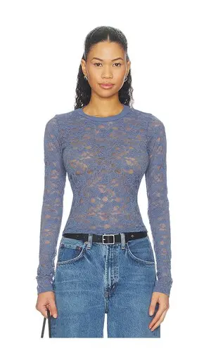 Michael Lauren Vero Long Sleeve Lace Top