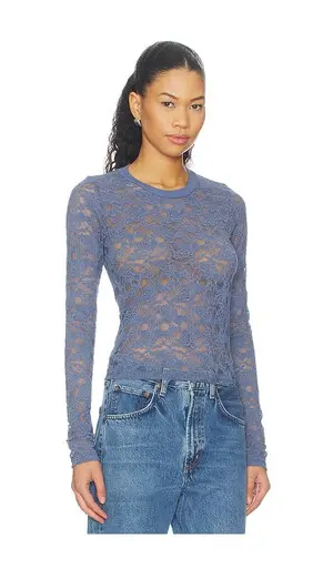 Michael Lauren Vero Long Sleeve Lace Top