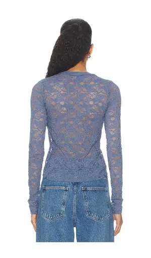 Michael Lauren Vero Long Sleeve Lace Top