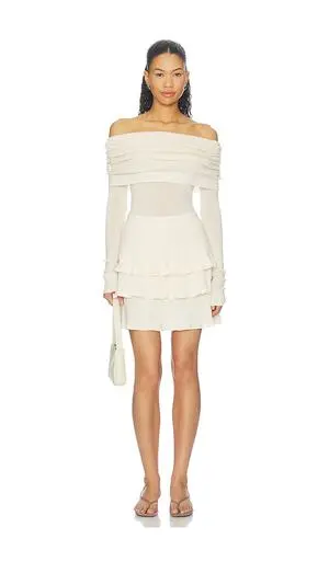 Susana Monaco Light Merino Off Shoulder Sweater In Cream