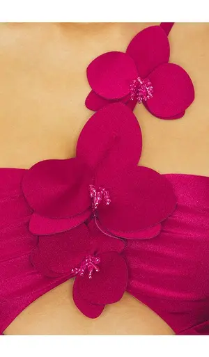 PatBO Embellished Floral Appliqué Midi Dress