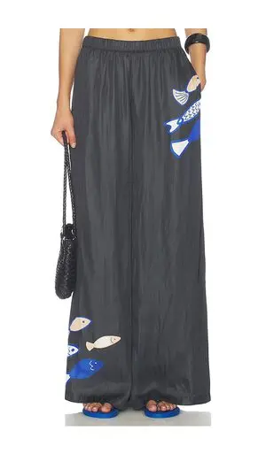 WeWoreWhat Wide Leg Printed Trousers