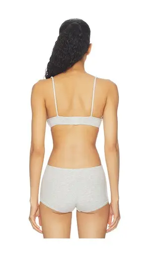 SKIMS Everybody Cotton Lightly Lined Demi Bra In Light Grey