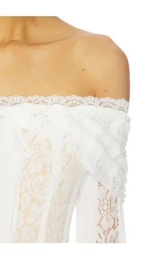 MORE TO COME Annabelle Off-shoulder Mini Dress