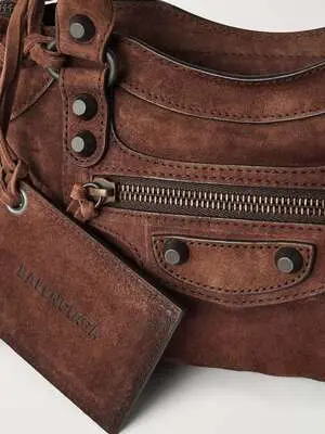 Balenciaga Le City Mini Suede Shoulder Bag