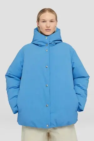 JIL SANDER Hooded Down Jacket - Blue