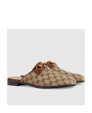Gucci Monogram Slip-on Slippers