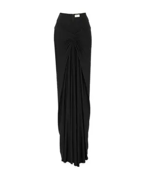 Saint Laurent Ruched Long Skirt