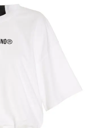 Red Valentino Logo T-shirt With Bow Detail - White