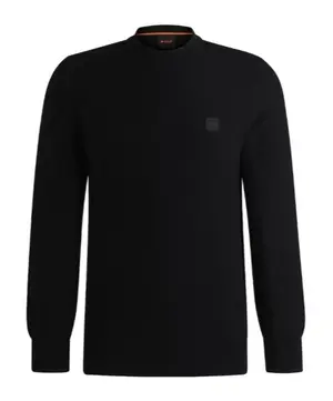 Hugo Boss Logo Patch Waffle-knit Sweater