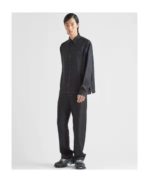 Prada Silk Straight Casual Pants