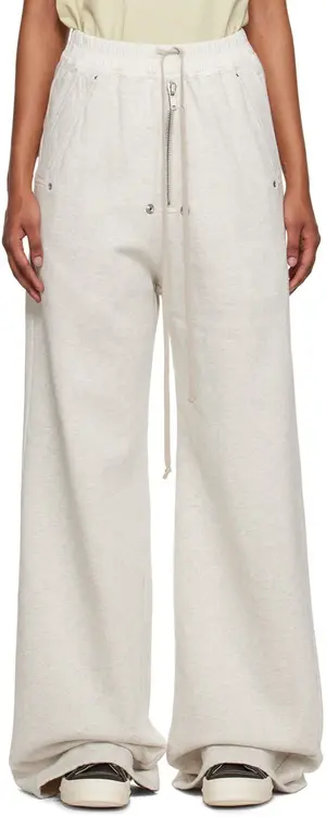Rick Owens Wide-leg Cotton Track Pants - White