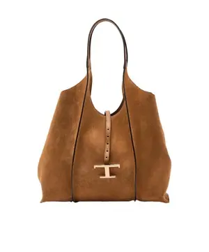 TOD'S Suede Tote Bag - Brown