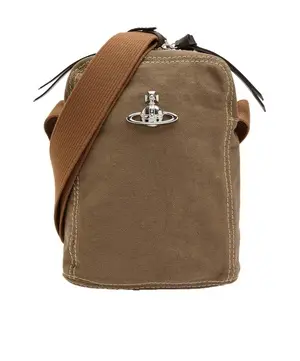 VIVIENNE WESTWOOD Canvas Crossbody Bag - Brown