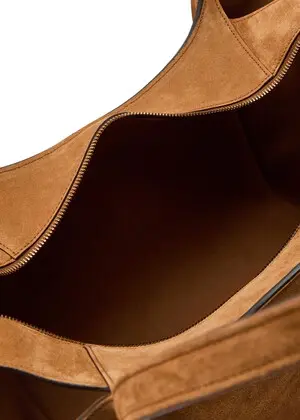 TOD'S T-plaque Suede Tote
