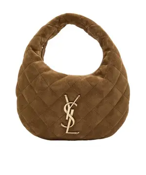 Saint Laurent Suede Handbag - Brown