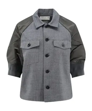 Sacai Panelled Bomber-sleeve Jacket