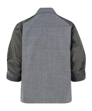 Sacai Panelled Bomber-sleeve Jacket