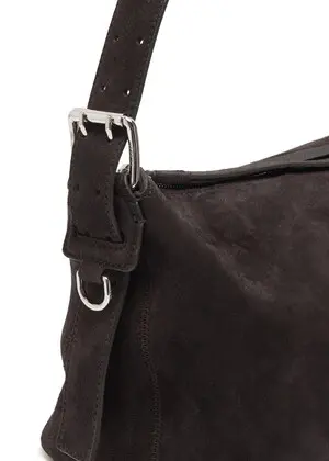 LEMAIRE Belted Baguette Suede Shoulder Bag