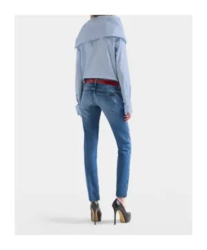 7 For All Mankind High-neck Long-sleeve Shirt
