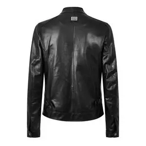 Dolce & Gabbana Stand-collar Moto Leather Jacket