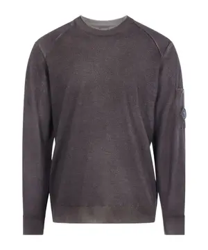 C.P. COMPANY Lens Detailed Crewneck Jumper - Black