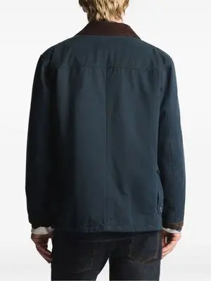 FAY 4 Ganci Coat With Corduroy Collar - Blue