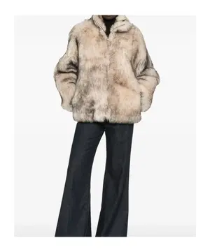 SALVATORE SANTORO Long Sleeve Faux Fur Jacket