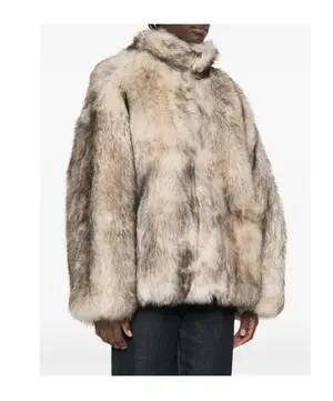 SALVATORE SANTORO Long Sleeve Faux Fur Jacket