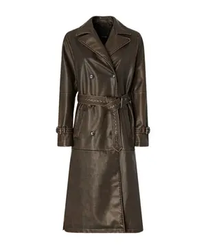 Pinko Long Double-breasted Belted Coat