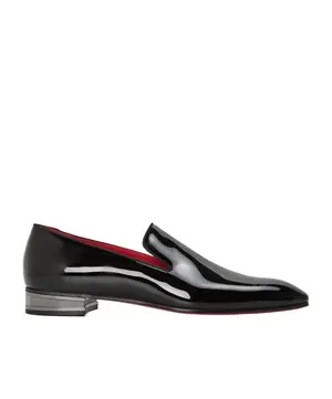 CHRISTIAN LOUBOUTIN Patent Leather Square-toe Slip-on Loafers