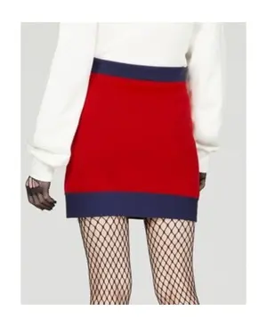 Gucci Cotton-silk Knitted Miniskirt With Double G Detail