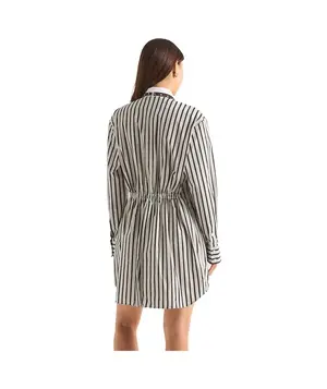 Valentino Garavani Vertical Stripe Shirtdress With Bow Detail - No