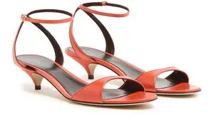 THE ROW Low Heel Sandals With Ankle Strap - Orange