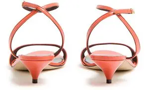 THE ROW Low Heel Sandals With Ankle Strap - Orange