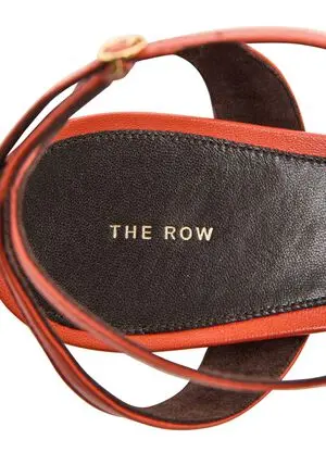 THE ROW Low Heel Sandals With Ankle Strap - Orange