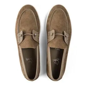 CHRISTIAN LOUBOUTIN Suede Buckle Slip-on Loafers