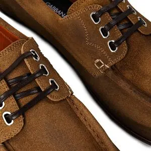 Dolce & Gabbana Suede Lace-up Boat Shoes
