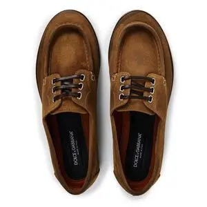 Dolce & Gabbana Suede Lace-up Boat Shoes