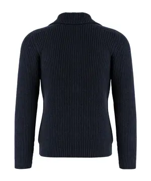 Tagliatore Ribbed-knit Zip-up Sweater