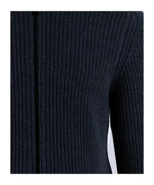 Tagliatore Ribbed-knit Zip-up Sweater