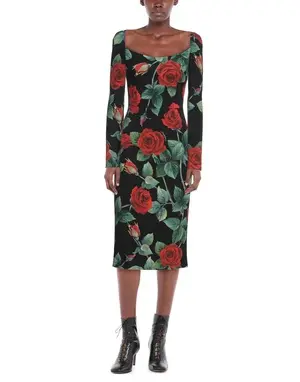 Dolce & Gabbana Printed Long Sleeve Dress