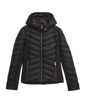 Barbour Quilted Hooded Jacket With Zip Closure