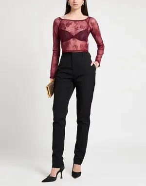 Saint Laurent Solidcolor Wool Trousers